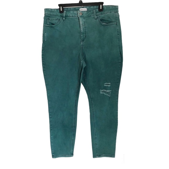 Ava & Viv | Jeans | Ava Viv Green Skinny Jeans Sz 2w Plus Size | Poshmark